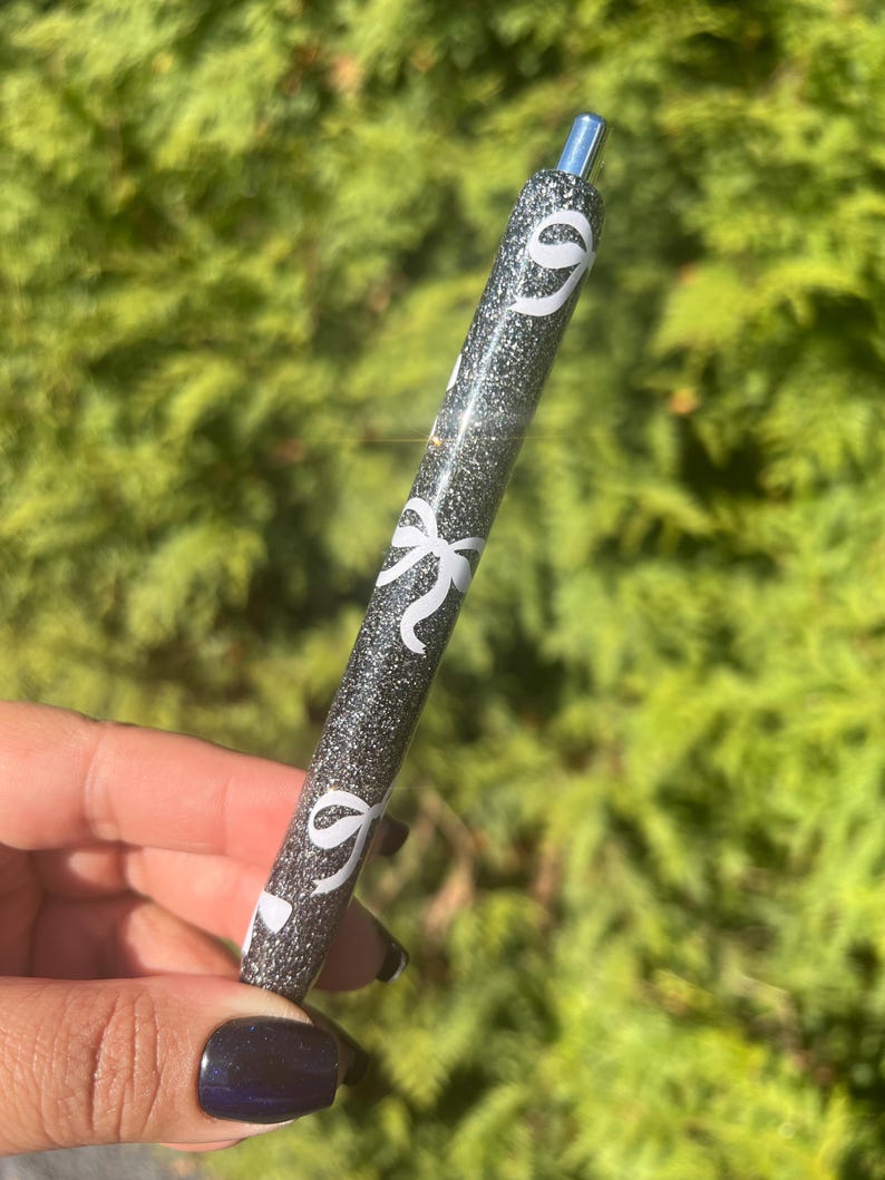 Ribbons and Bows Glitter Inkjoy Resin Pens - Etsy