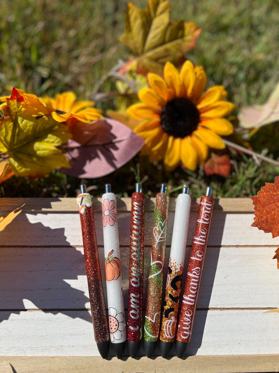Fall Themed Glitter Inkjoy Resin Pens - Etsy
