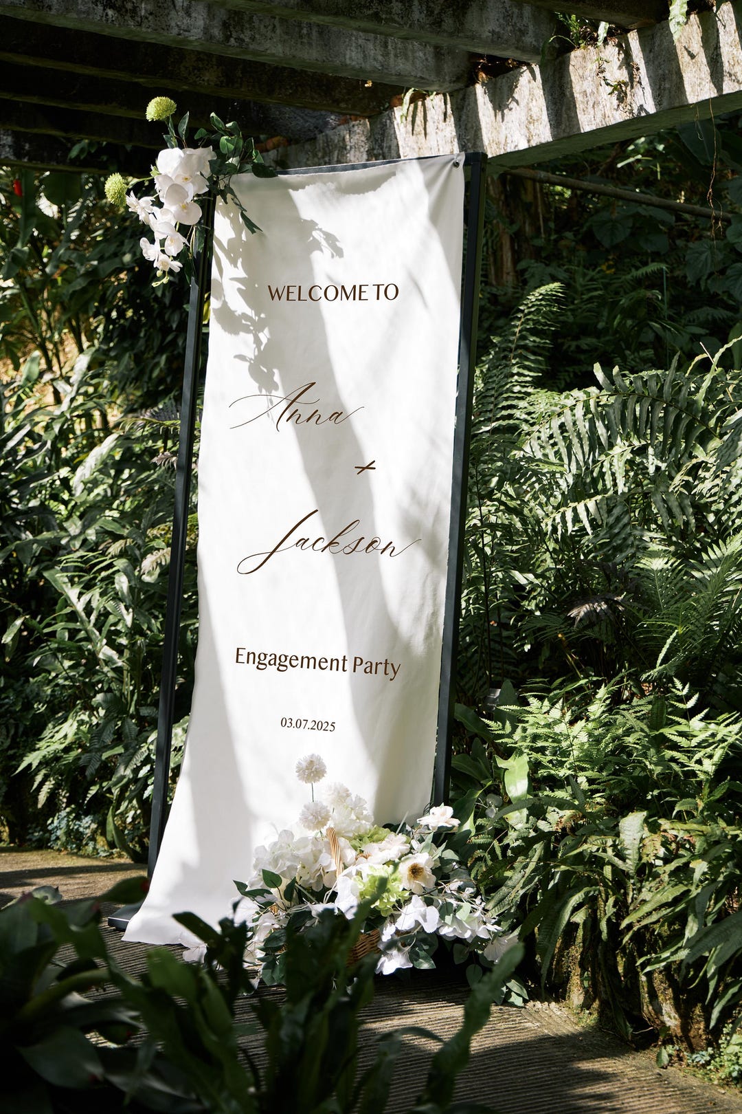 Wedding Fabric Welcome Sign, Linen Wedding Sign, Personalized Fabric ...