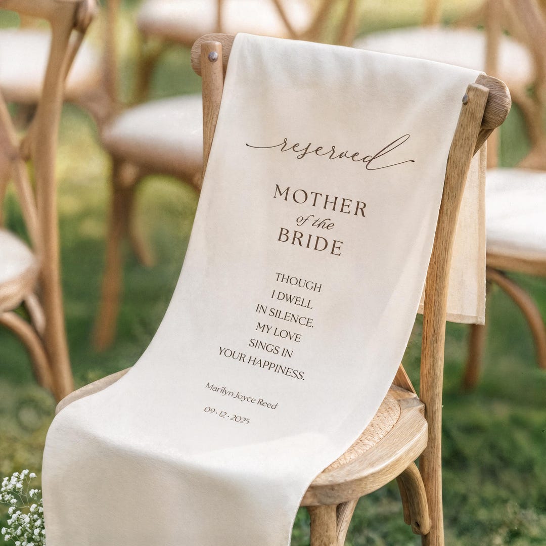 Memorial Chair Sign, Wedding Reserved Seat Banner, in Loving Memory ...