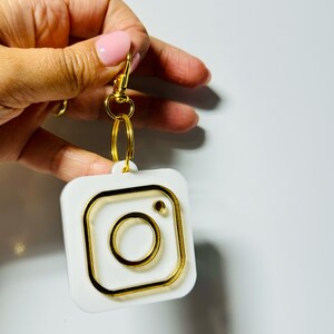 Instagram-shaped Keychains With NFC Chip and QR Code Scan - Etsy