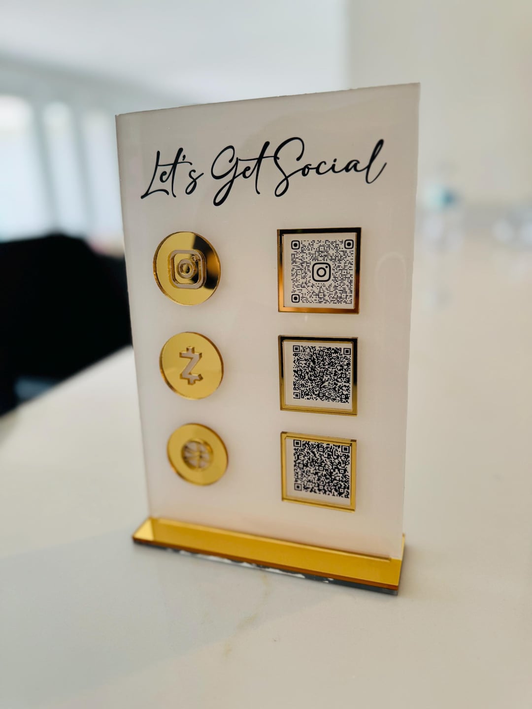 Desktop Stand With 1 to 4 QR Codes for Easy Scanning and Payments - Etsy