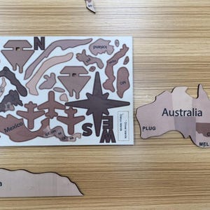 Wooden World Map With Flags Wall Art 3D Interactive Travel Decor for ...
