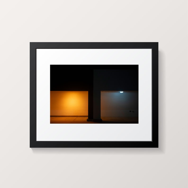 Blue and Yellow Abandoned Shopping Mall Liminal Space Print 8 X 12, 16 ...