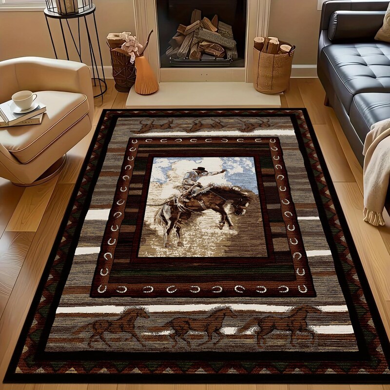 Western Area Rug - Etsy