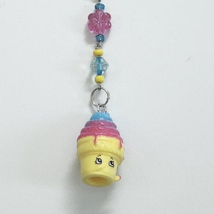 Cute Kawaii Shopkins Toy Upcycled Keychain Ice Cream Figurine - Etsy