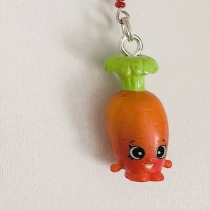Cute Kawaii Shopkins Toy Upcycled Keychain Carrot Figurine - Etsy
