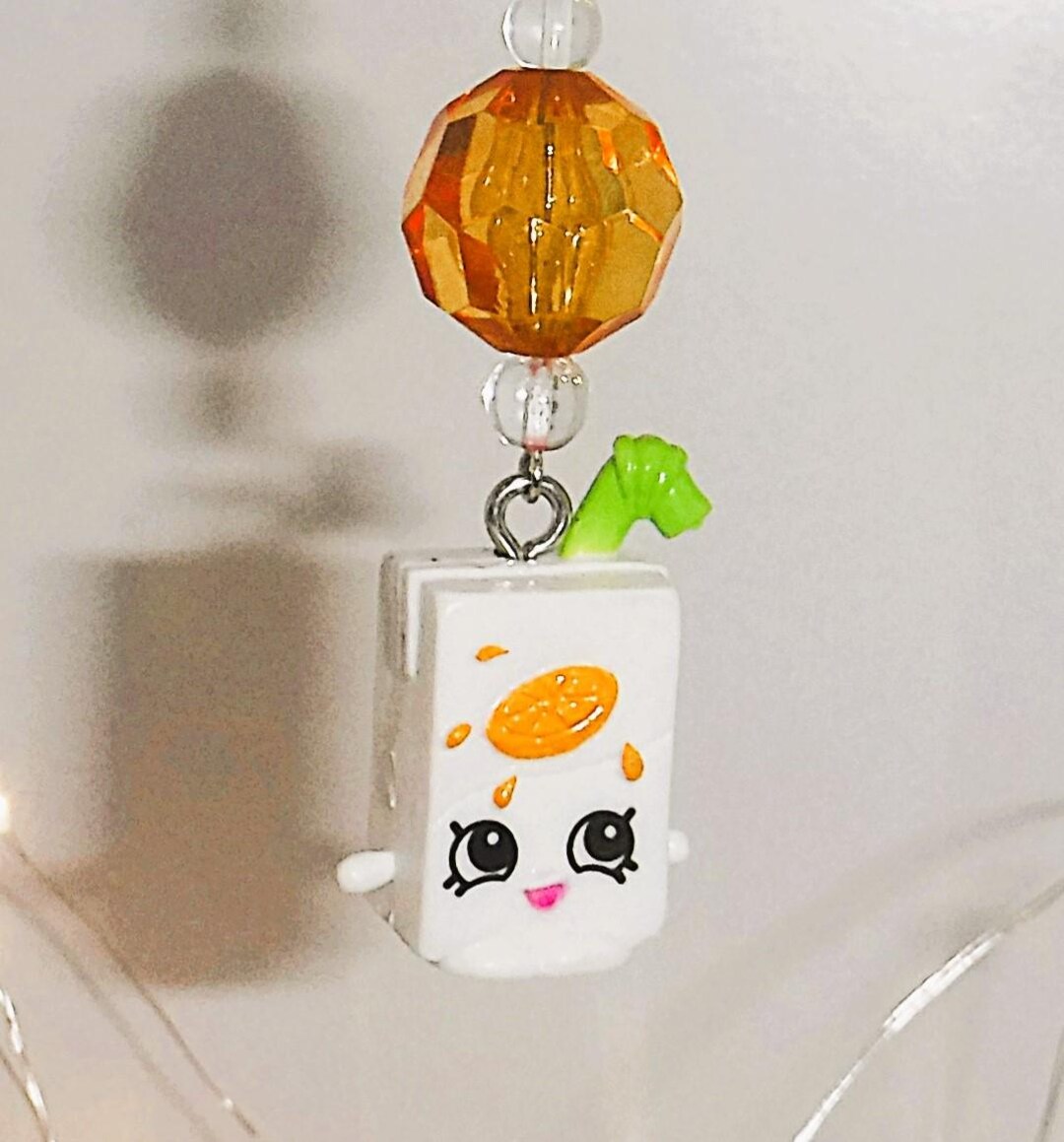 Cute Kawaii Shopkins Toy Upcycled Keychain White Juicebox Figurine - Etsy