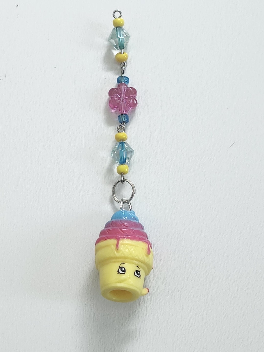 Cute Kawaii Shopkins Toy Upcycled Keychain Ice Cream Figurine - Etsy