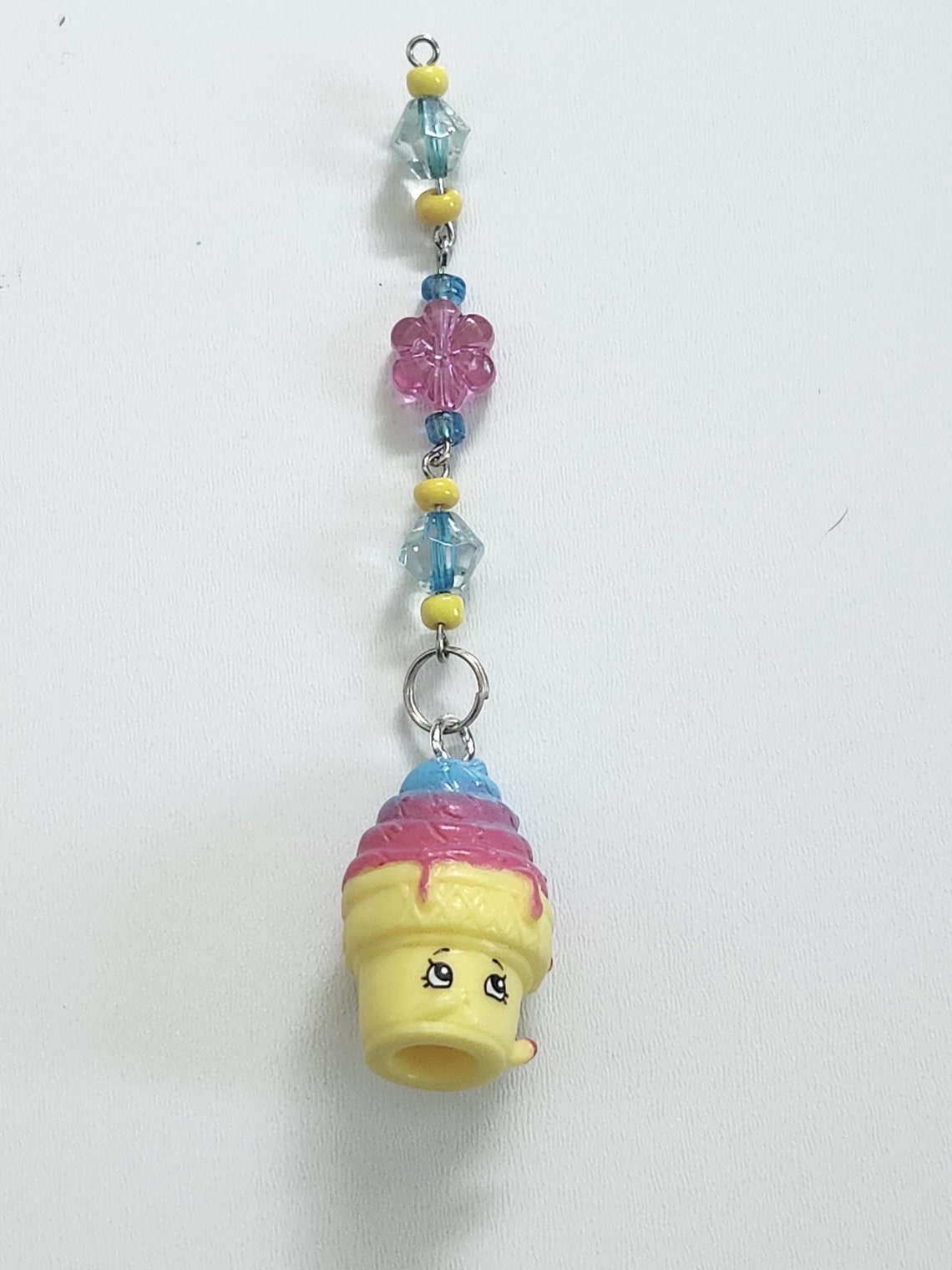Cute Kawaii Shopkins Toy Upcycled Keychain Ice Cream Figurine - Etsy