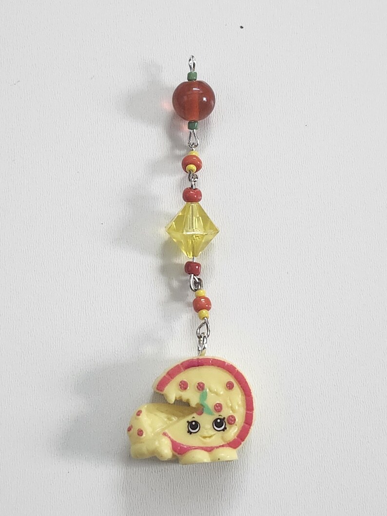 Cute Kawaii Shopkins Toy Upcycled Keychain Pizza Figurine - Etsy