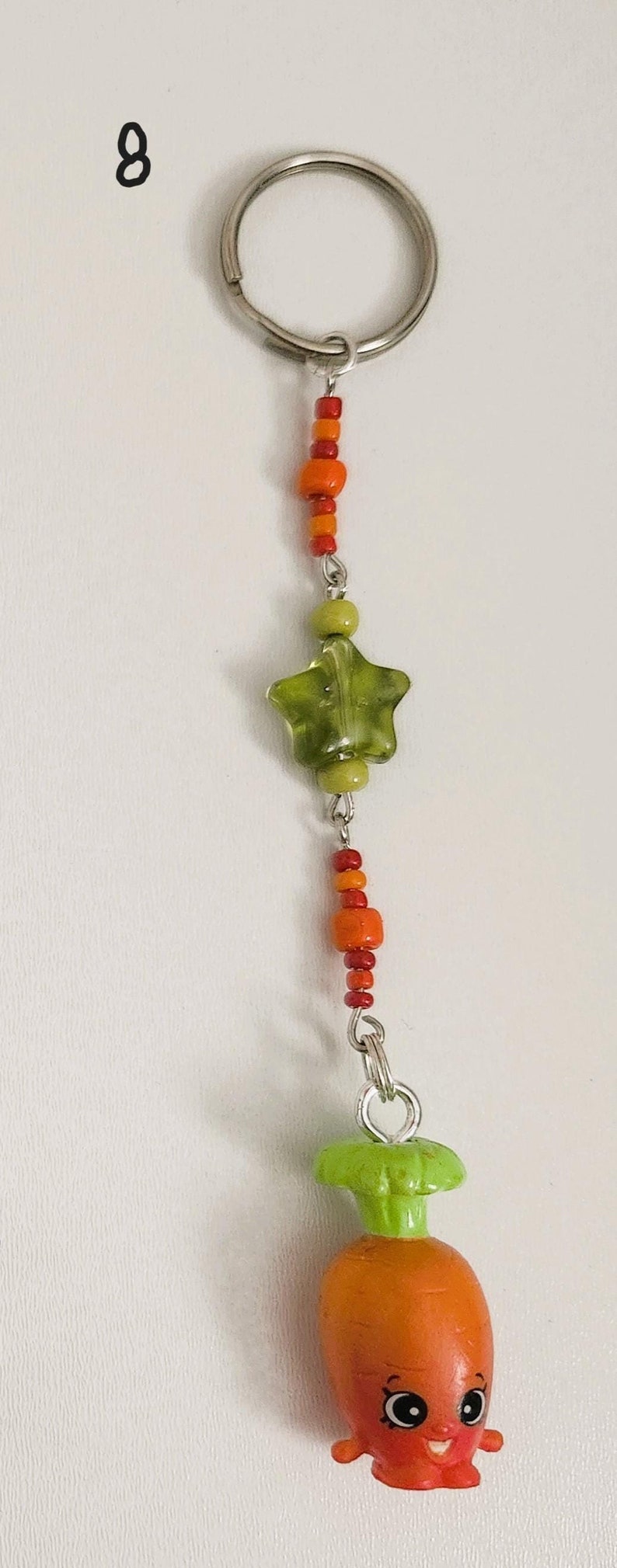 Cute Kawaii Shopkins Toy Upcycled Keychain Carrot Figurine - Etsy