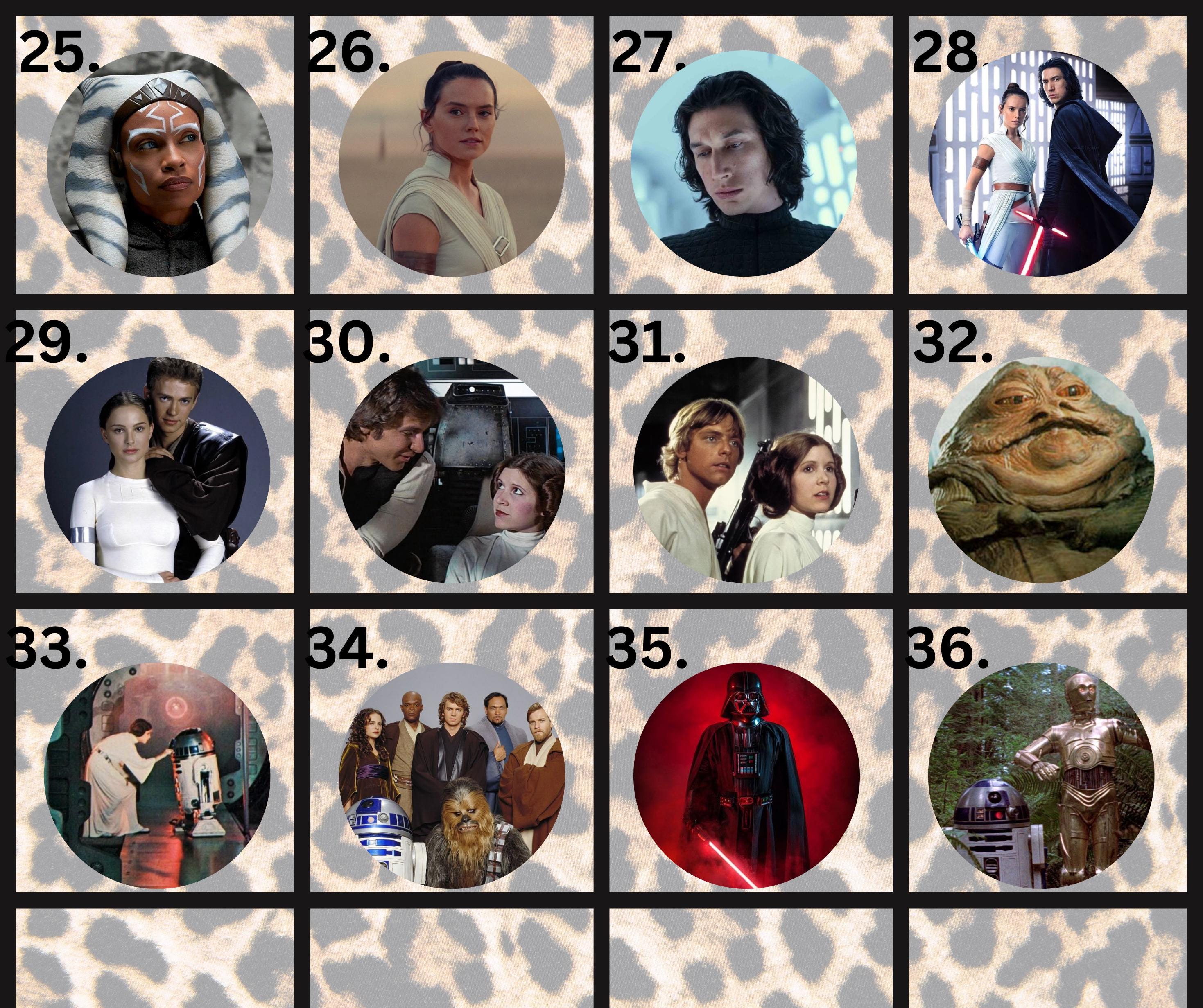 Star Wars Pin Badges | 25, 32, 58mm Badges | Anakin | Padme | Skywalker ...