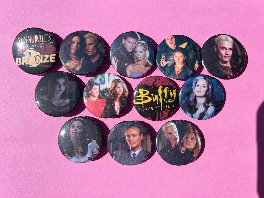 Buffy Vampire Slayer Pin Badges | Handmade, TV Show Inspired - Etsy UK