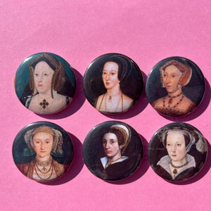 Henry VIII Wives Pin Badges, Tudor Royalty Gift - Etsy UK