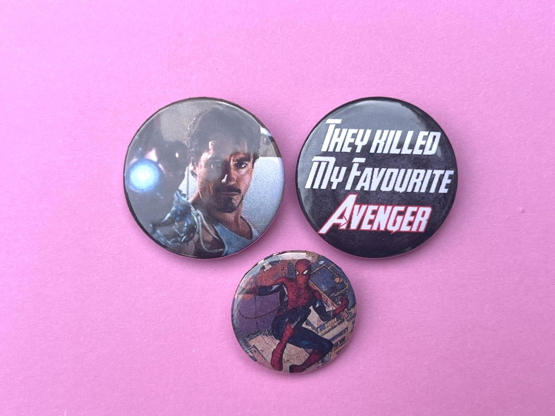 Marvel Avengers Pin Badges | 25, 32 and 58mm Handmade Badges | Iron Man ...