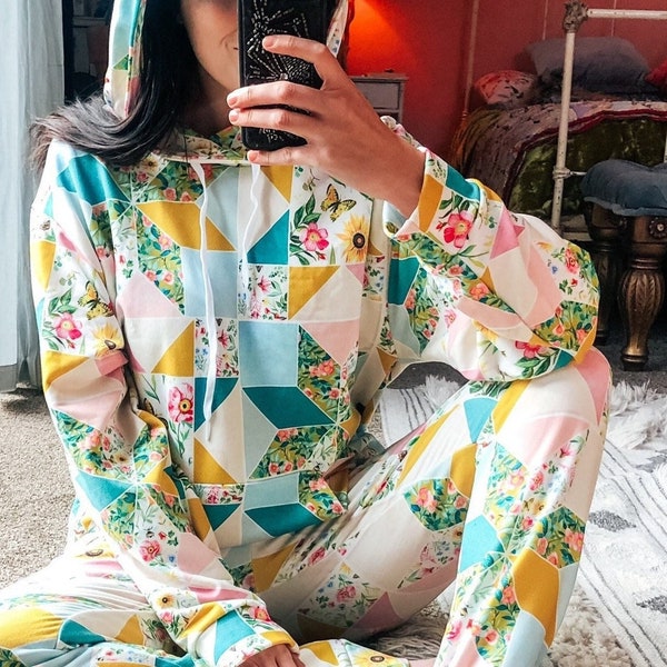 Patchwork Hoodie - Etsy