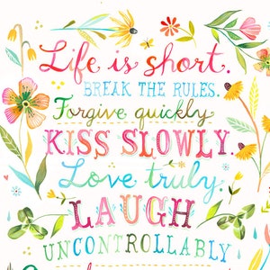 Life is Short Art Print - Etsy