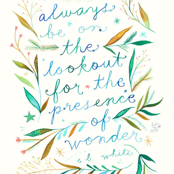 Wonder Quote Wall Art - Etsy