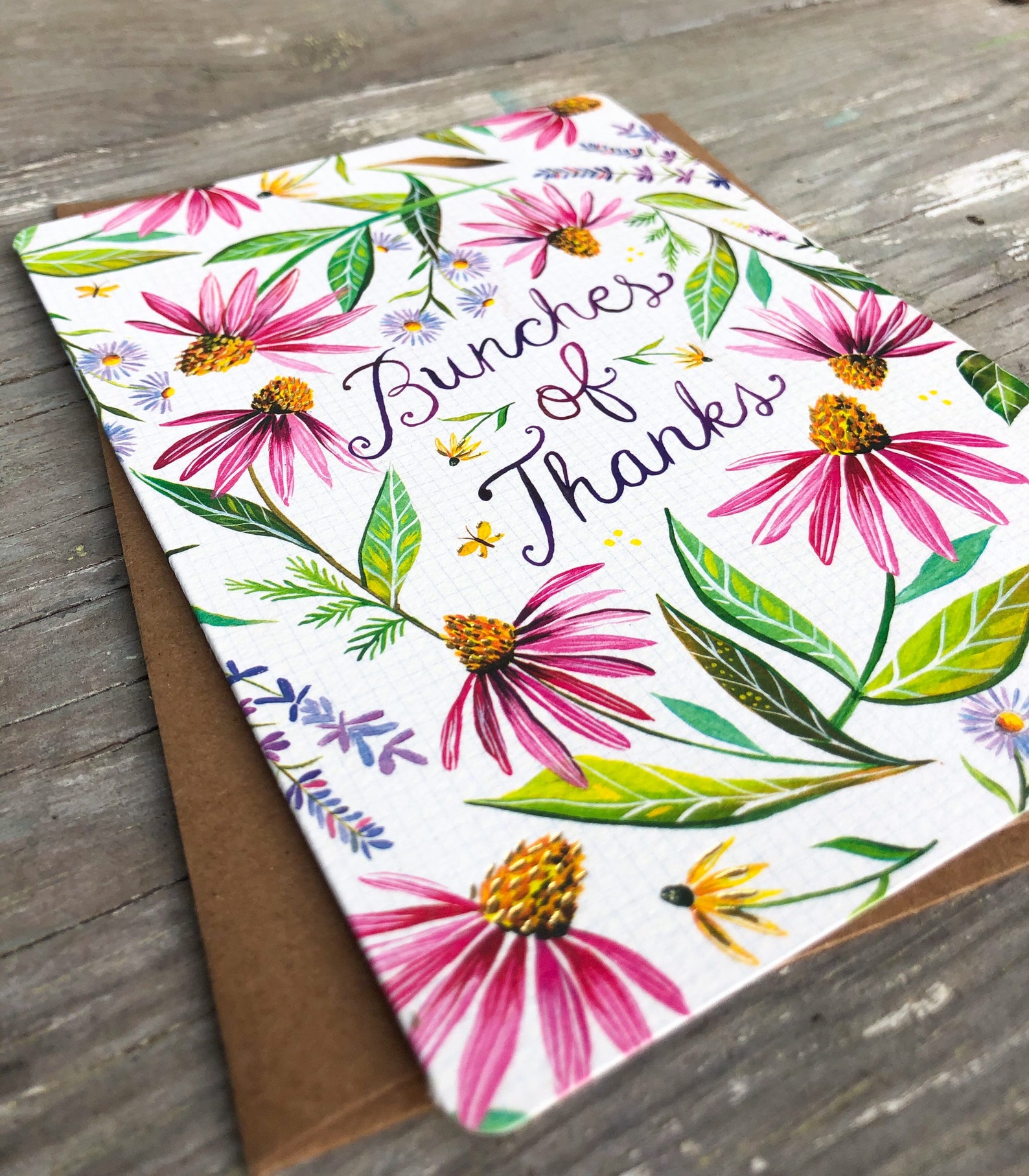 Bunches of Thanks Greeting Card - Etsy