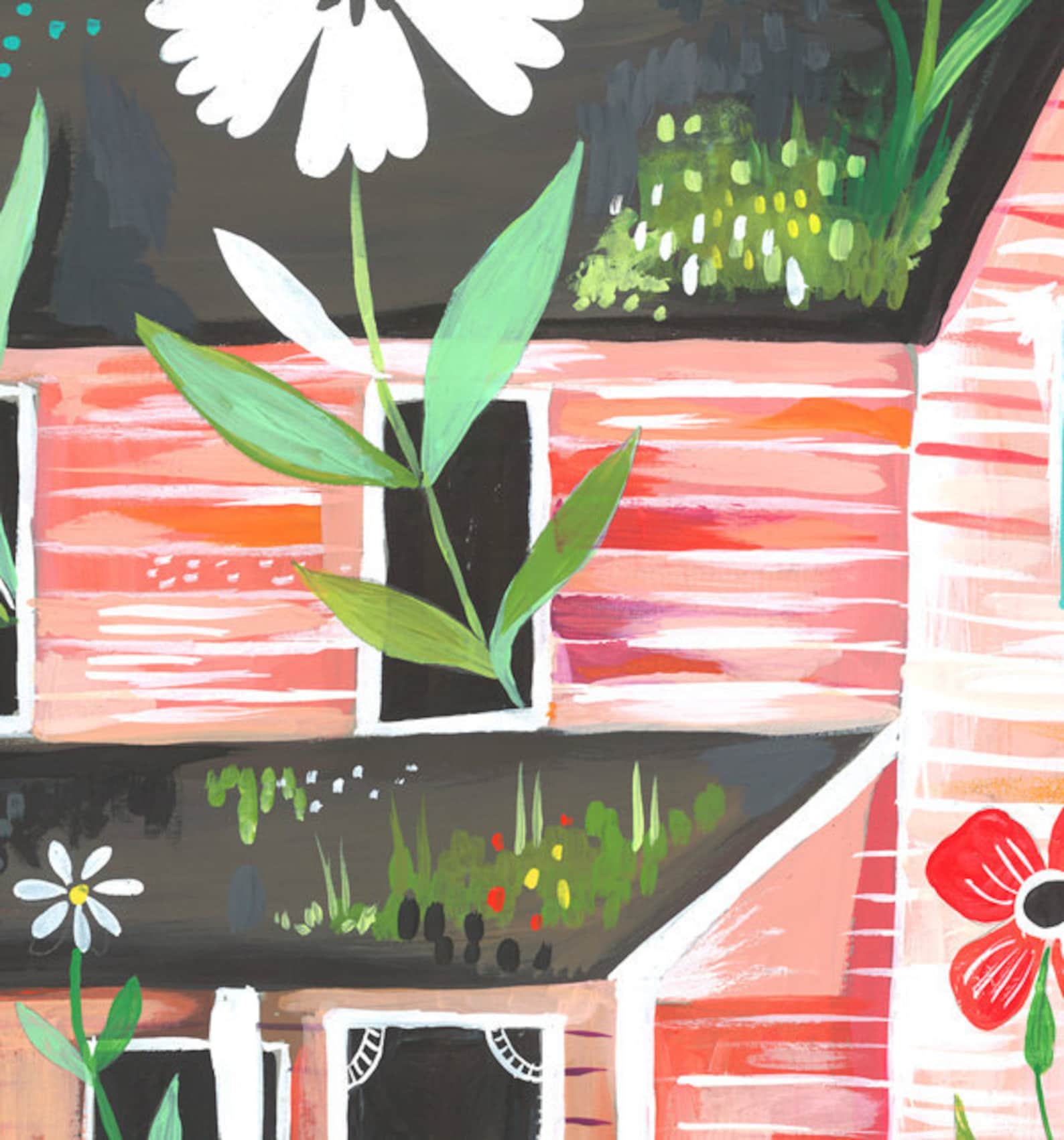 Prairie Home Art Print Farmhouse Wall Art Colorful - Etsy