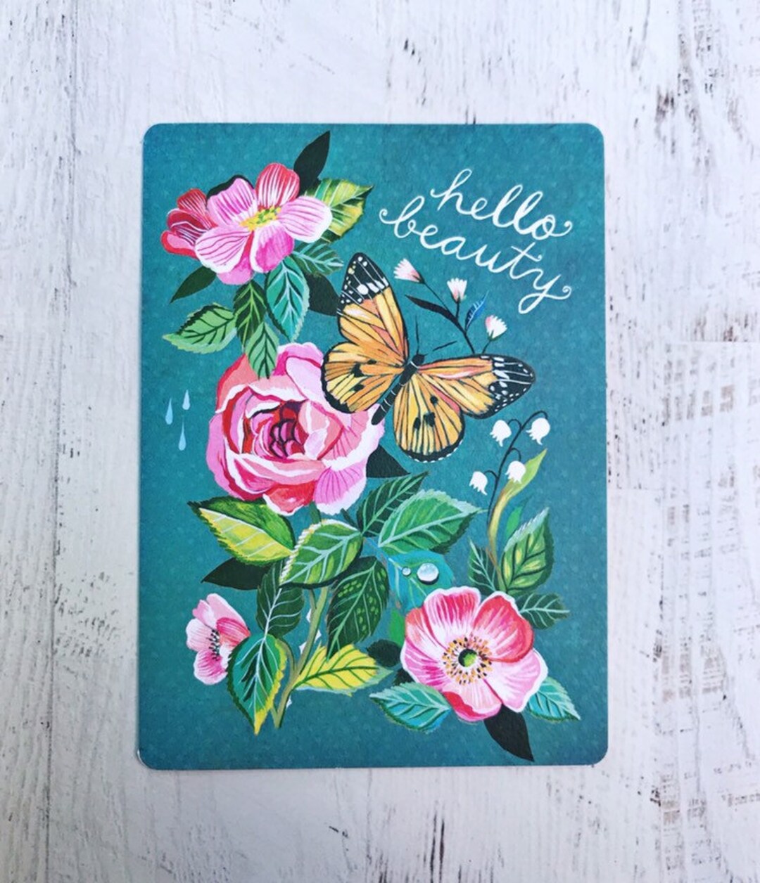 Hello Beauty - Greeting Card - Etsy