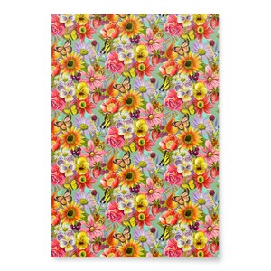 Floral Gift Wrap Sheets - Etsy