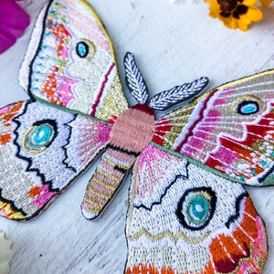 Embroidered Patch Moth - Etsy