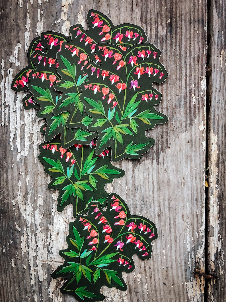 Bleeding Heart - Matte Sticker - Etsy