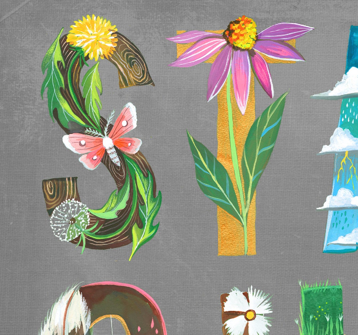 Stay Curious Art Print Illustrated Lettering Watercolor - Etsy