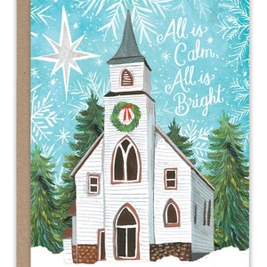 Calm & Bright Holiday Card - Etsy