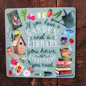 Garden and a Library Sticker - Etsy