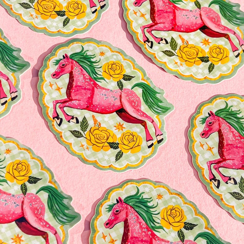 Glitter Daisy Stickers - Etsy