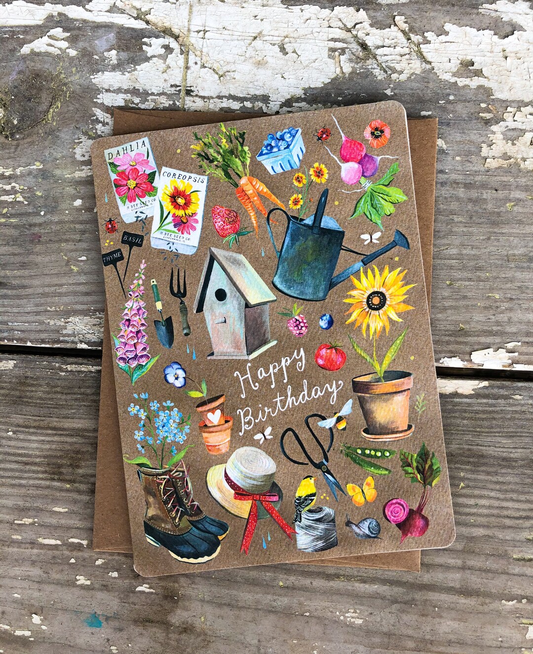 Gardener's Birthday - Greeting Card - Etsy