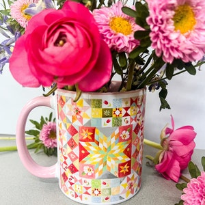 Patchwork Mug With Color Interior - Etsy