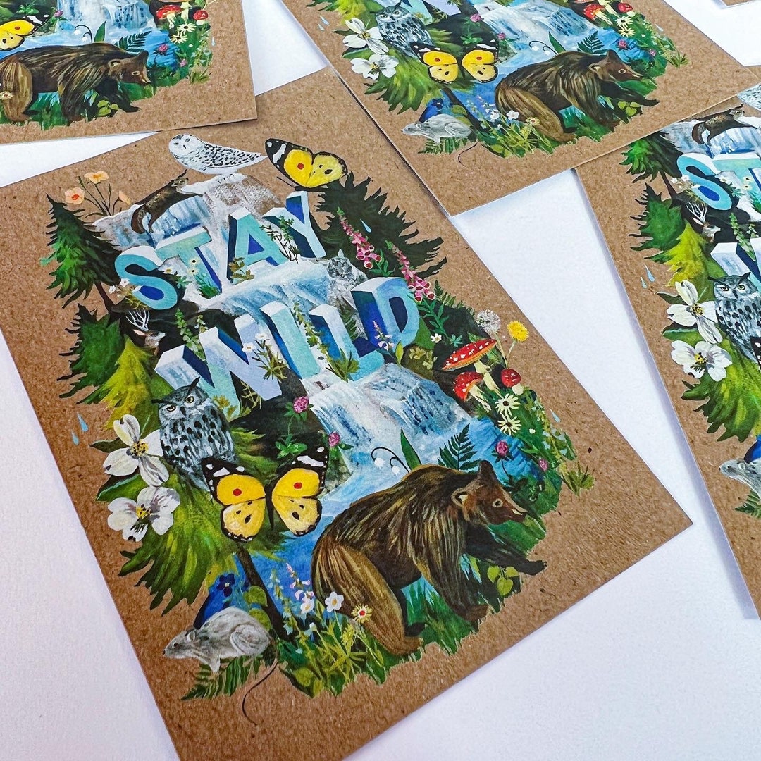 Stay Wild Sticker on Kraft Paper - Etsy