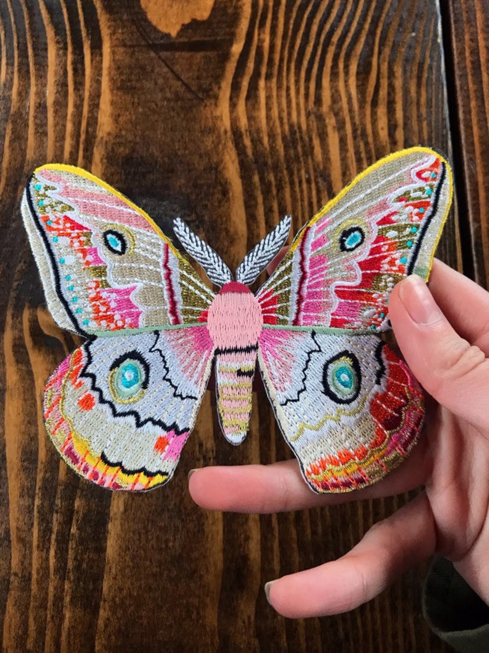 Embroidered Patch Moth - Etsy