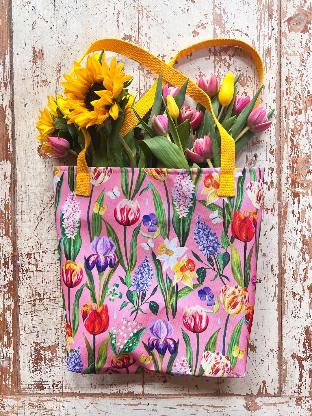 Tulip Field Tote Bag - Etsy