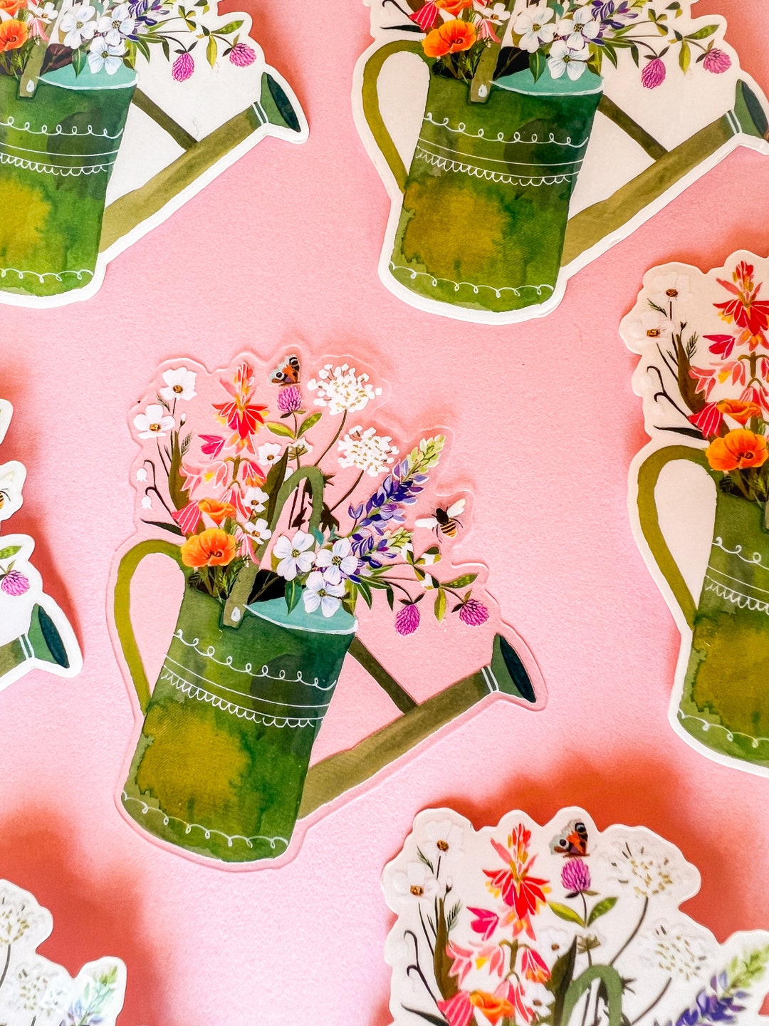 Watering Can Clear Sticker - Etsy