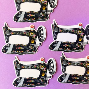 Vintage Sewing Machine Sticker - Etsy