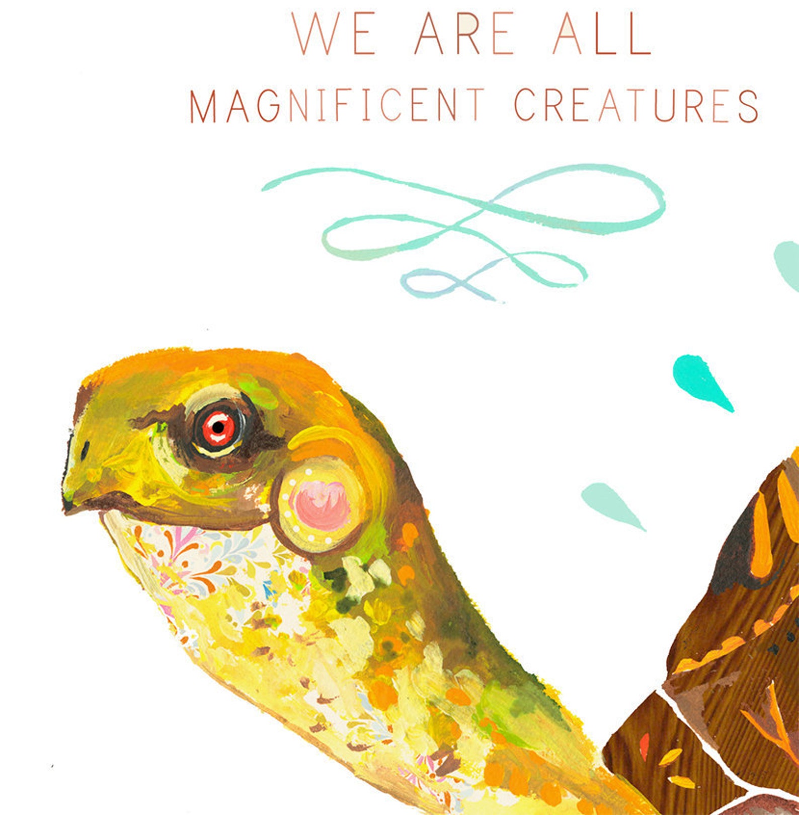 Magnificent Creature Box Turtle Art Print Watercolor - Etsy