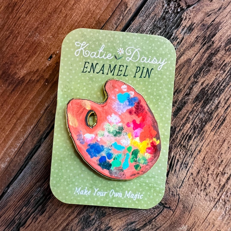Paint Brush Pin Badge - Etsy