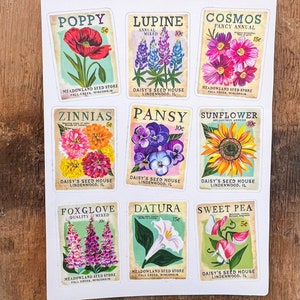 Seed Packet Sticker Sheets - Etsy UK