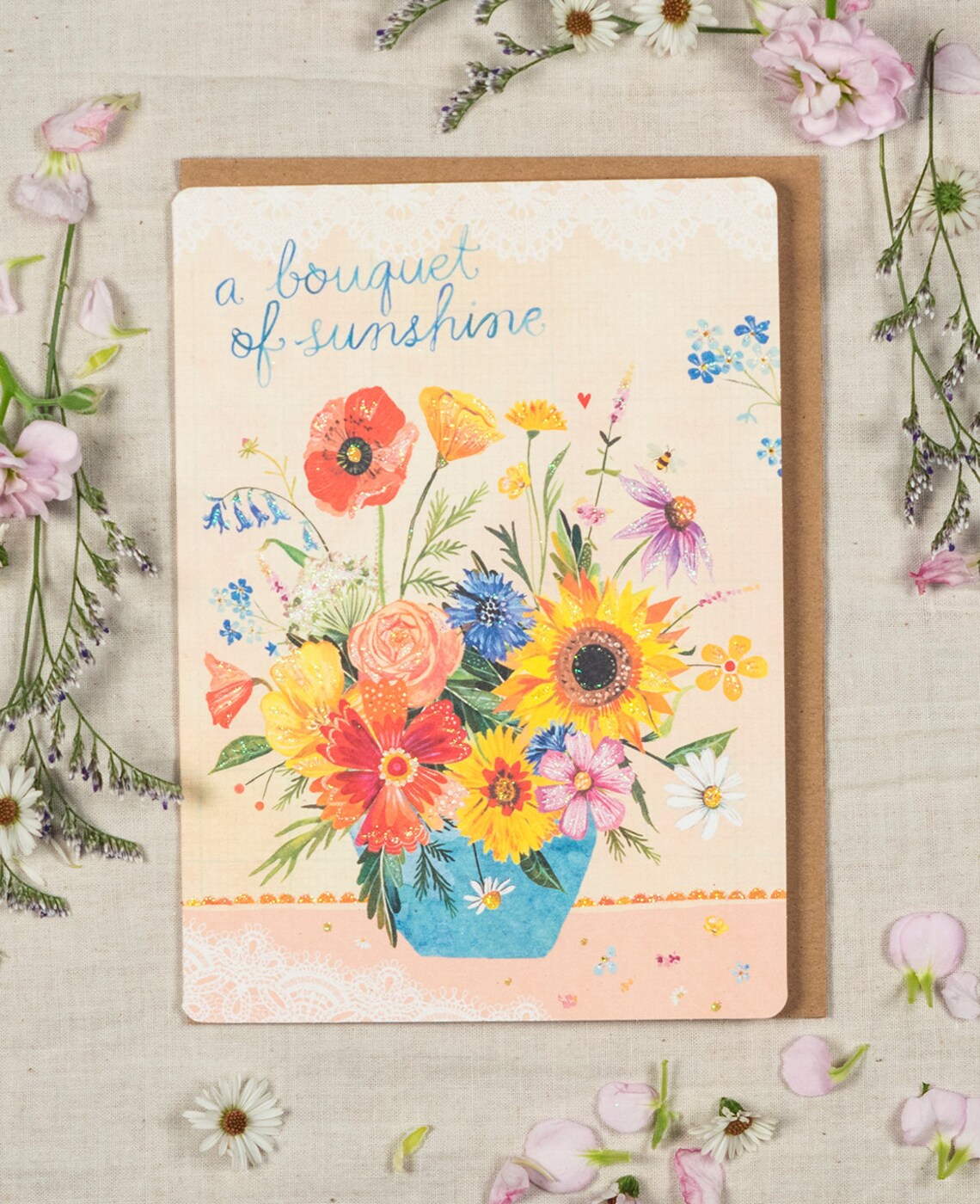 Bouquet of Sunshine Greeting Card | Etsy