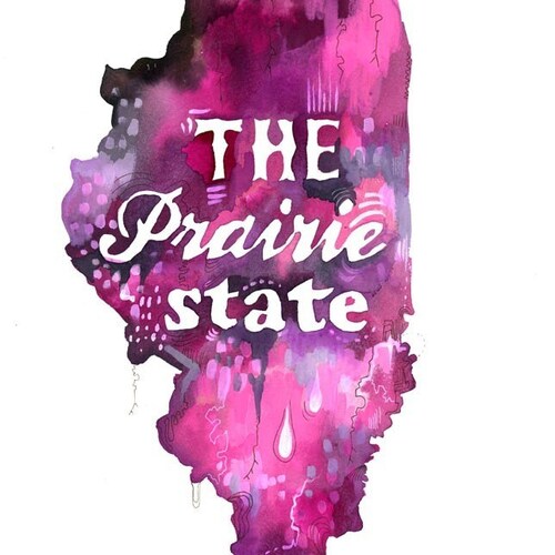 Prairie State Art Print State Wall Art Watercolor Painting | Etsy