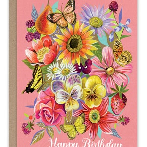 Peach Bouquet - Birthday Card - Etsy
