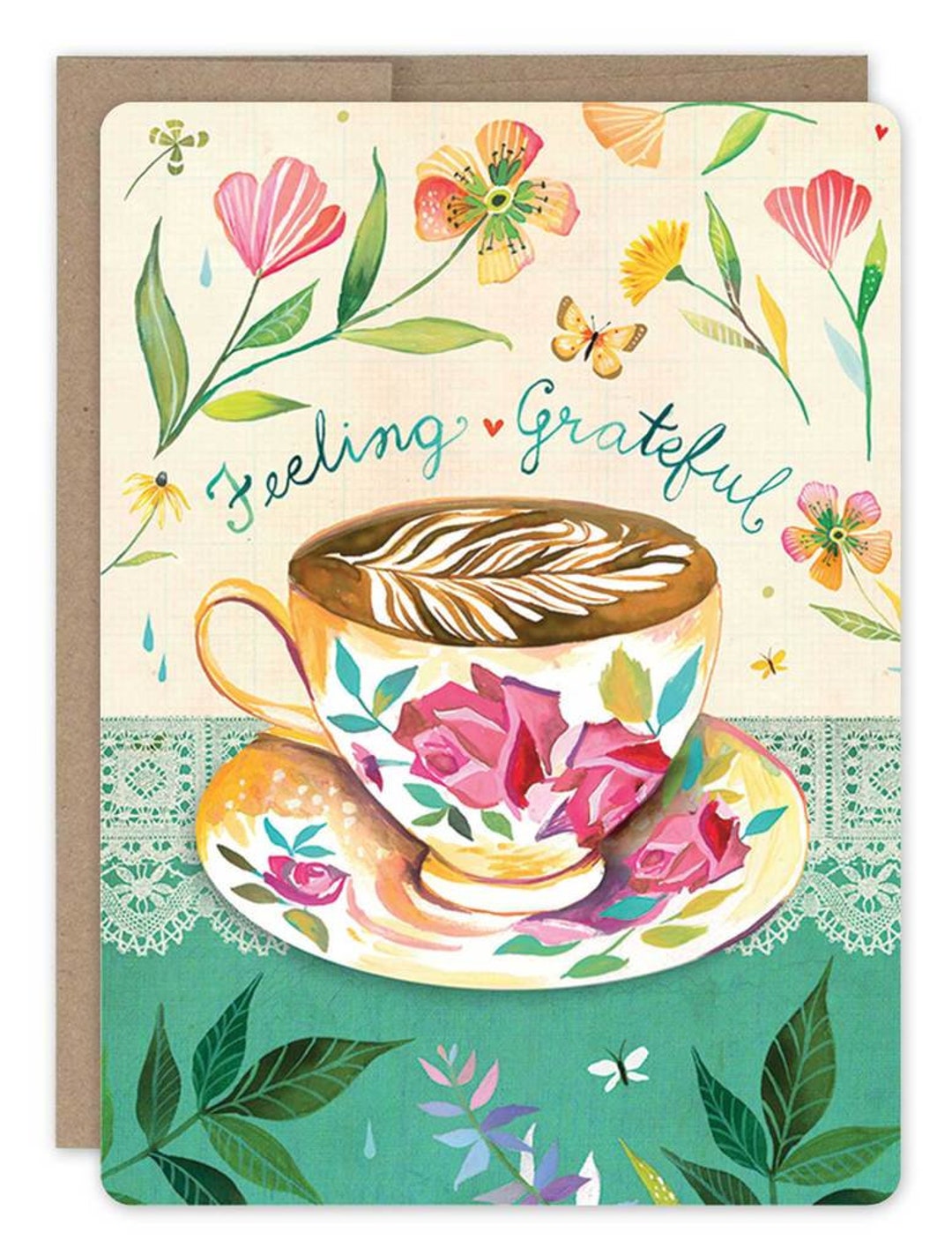 Feeling Grateful - Greeting Card - Etsy