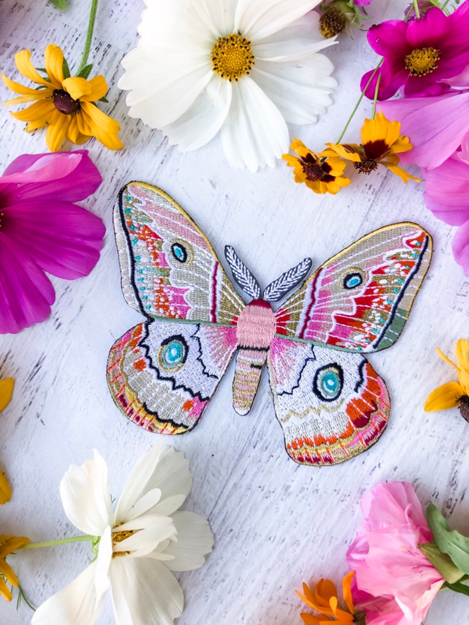 Embroidered Patch Moth - Etsy