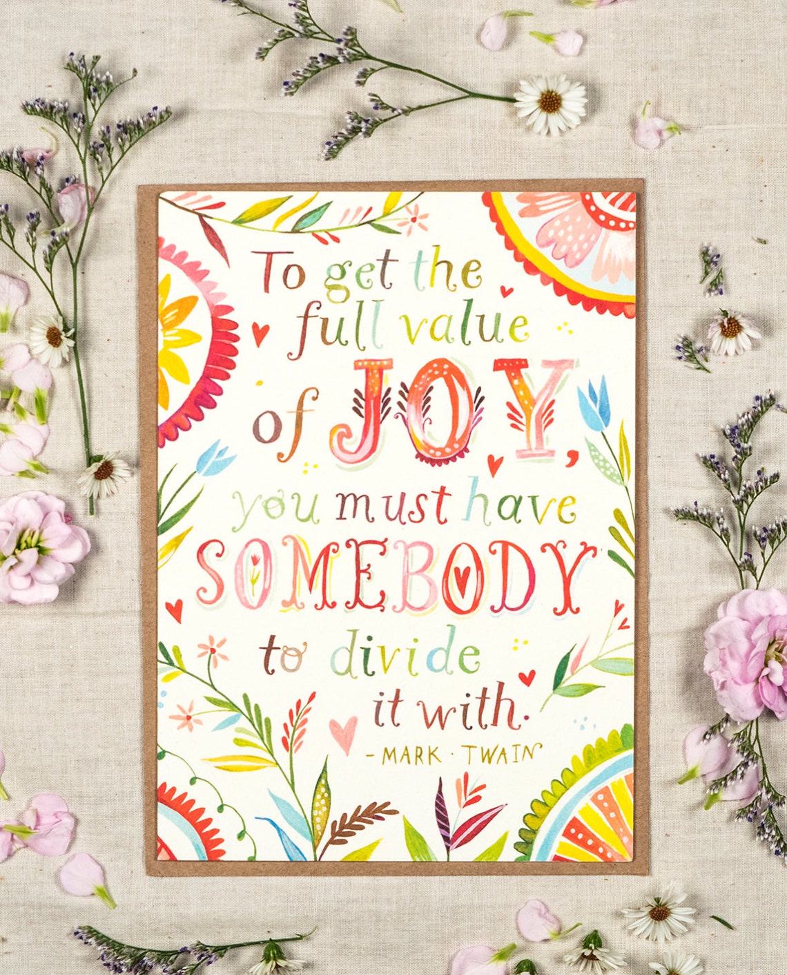 Full Value of Joy Greeting Card | Etsy