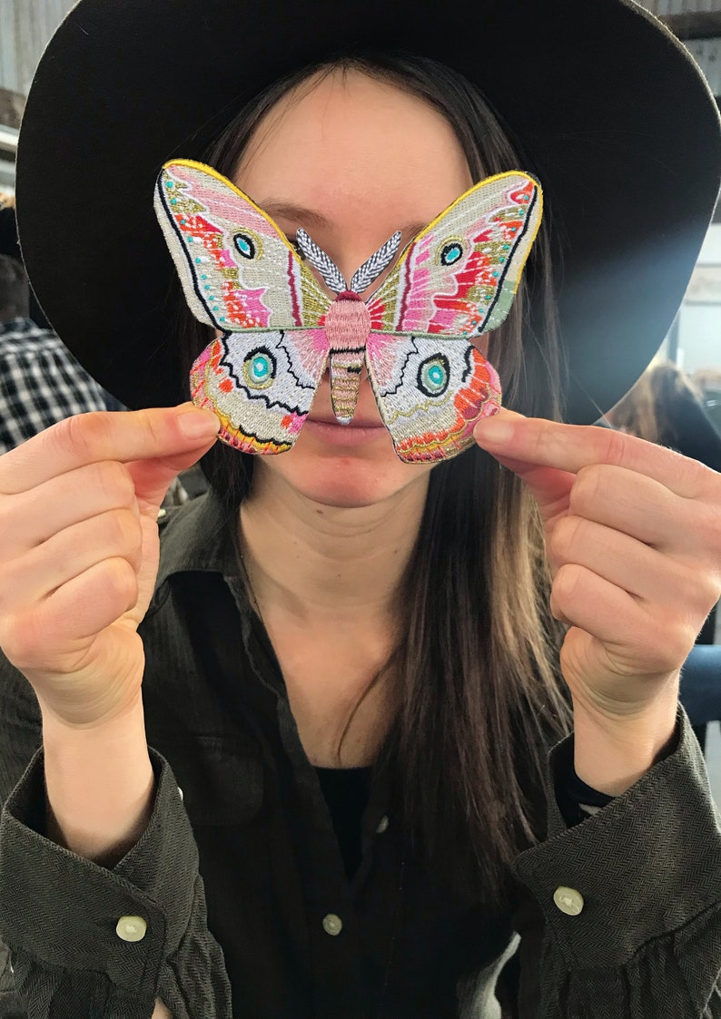 Embroidered Patch Moth | Etsy